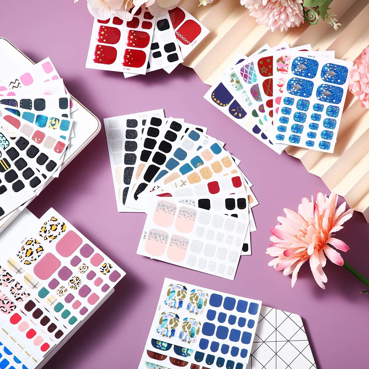 Colorful Series: 880 Toe Nail Polish Stickers with Nail Files - Self ...