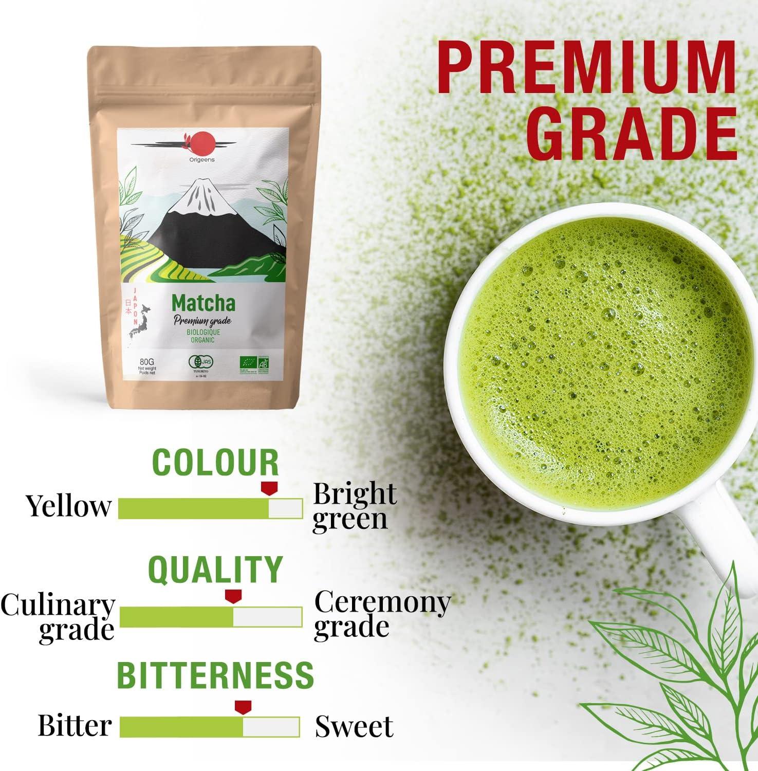ORIGEENS Organic Japanese Matcha Tea 80g Bag - Single Origin Shizuoka ...