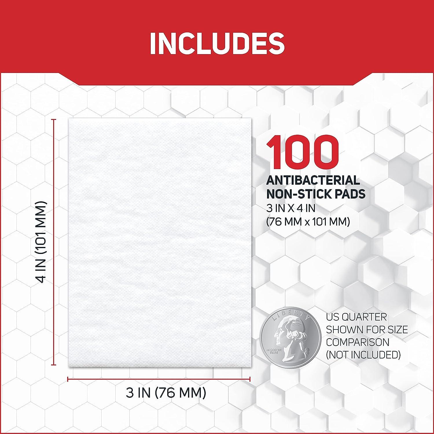 Care Science Antibacterial Non-Stick Pads 3 x 4 in 100 ct - Wound ...