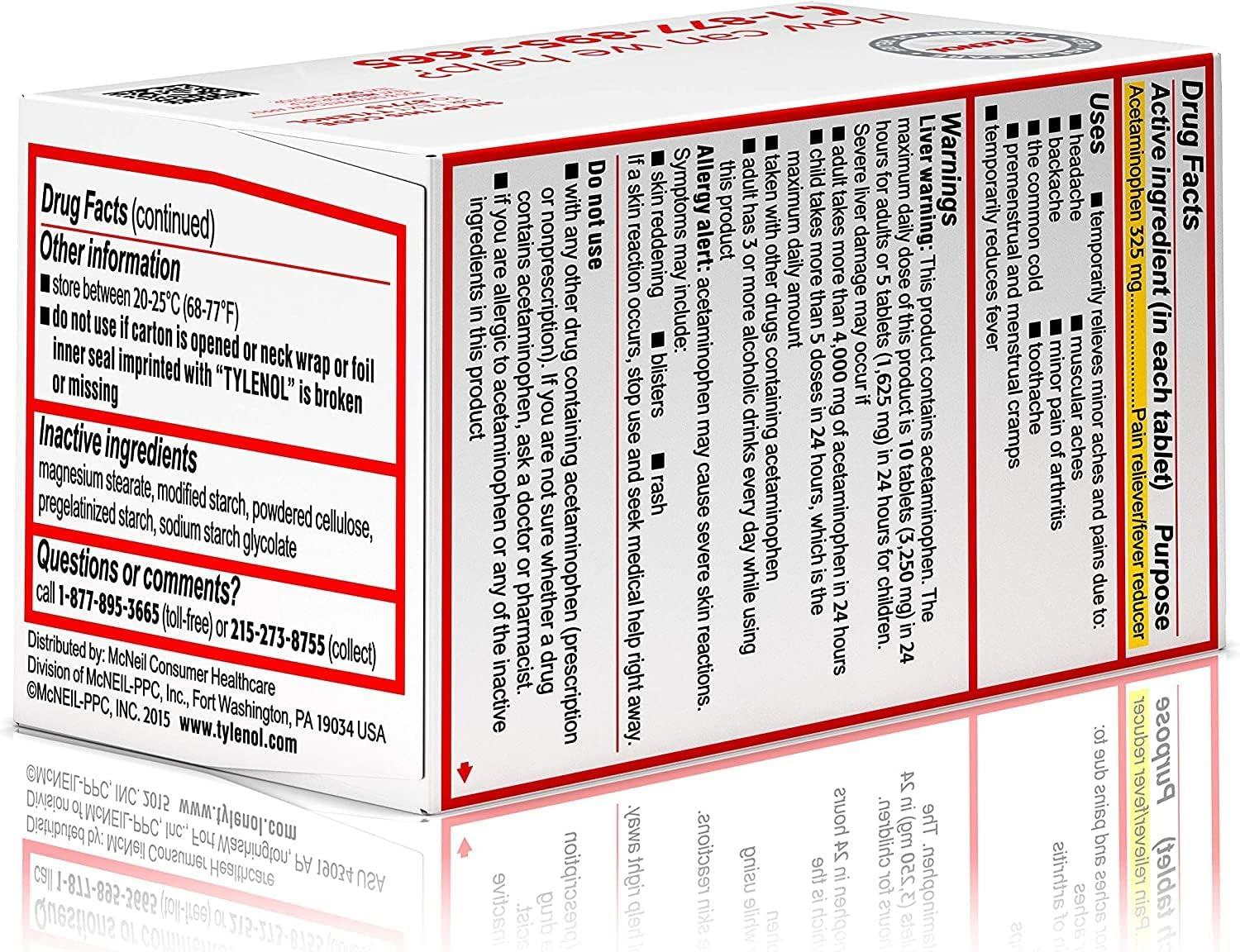 tylenol tablets ingredients