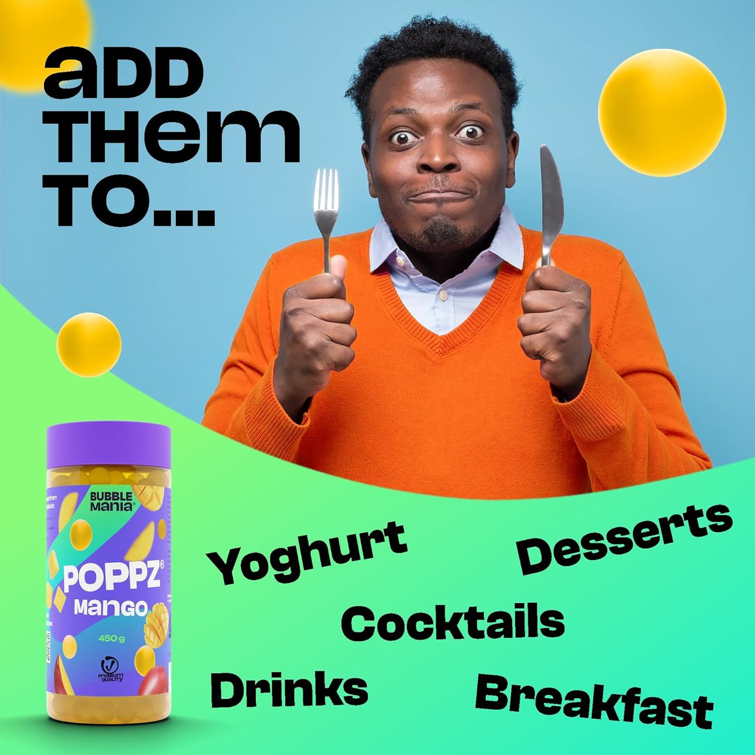 POPZ Popping Boba Fruit Pearls for Bubble Tea - Mango Flavor | 450g ...