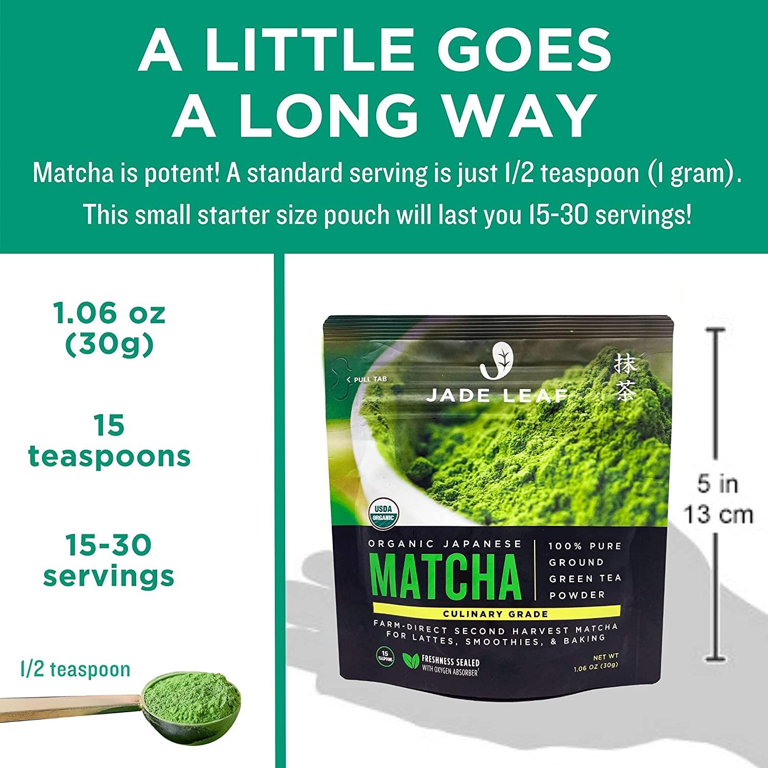 Jade Leaf Matcha Green Tea Powder - Premium Quality 1 OZ (30 G) | Buy ...