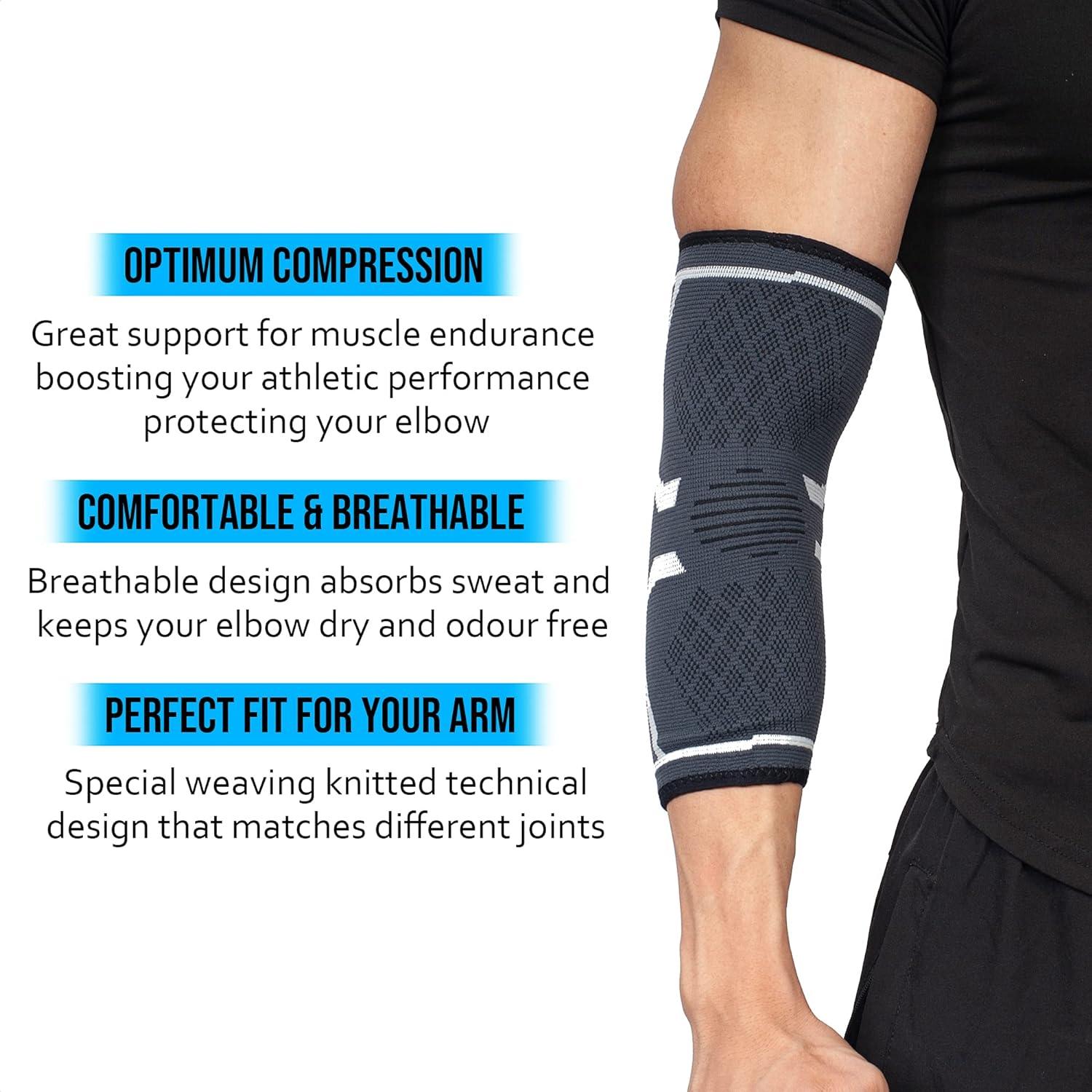 360 RELIEF Compression Elbow Brace Sleeve for Men and Women | Joint ...