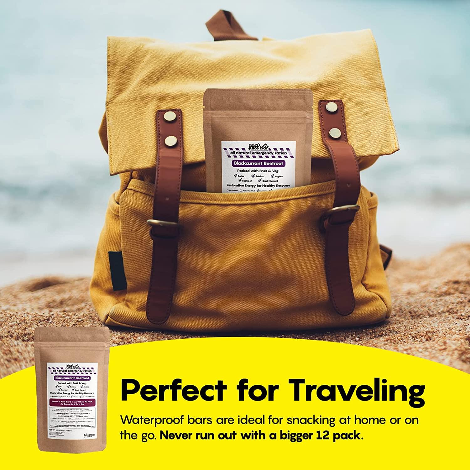 Nature's Juice Bar Blackcurrant Beetroot Fruit Bars - Emergency Meal Replacement for Survival ...