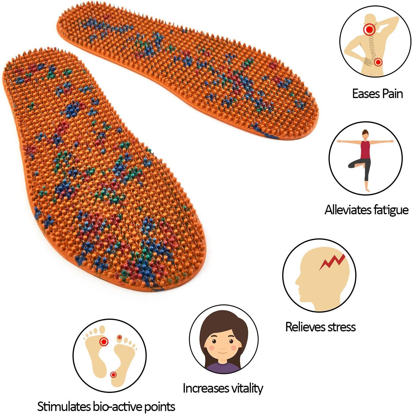 LYAPKO Acupuncture Insoles Foot Therapy | 1492 Needles, US W8.5 M7 / EU ...