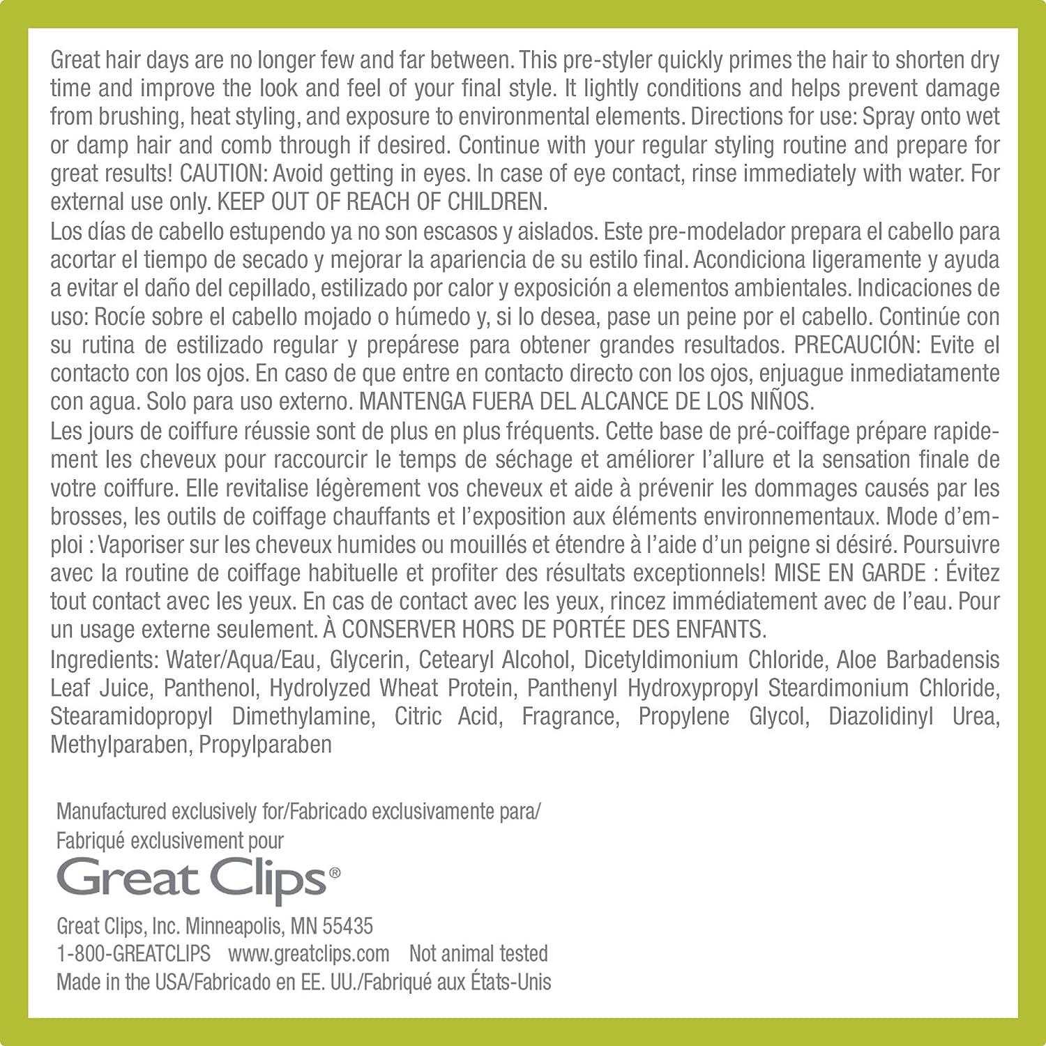 Great Clips Solutions Quick Dry Pre-Styler 8oz - Fast Drying Hair ...