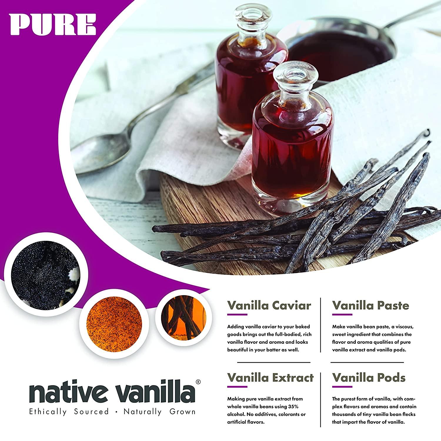 Native Vanilla Grade B Tahitian Vanilla Beans - 10 Premium Pods for ...