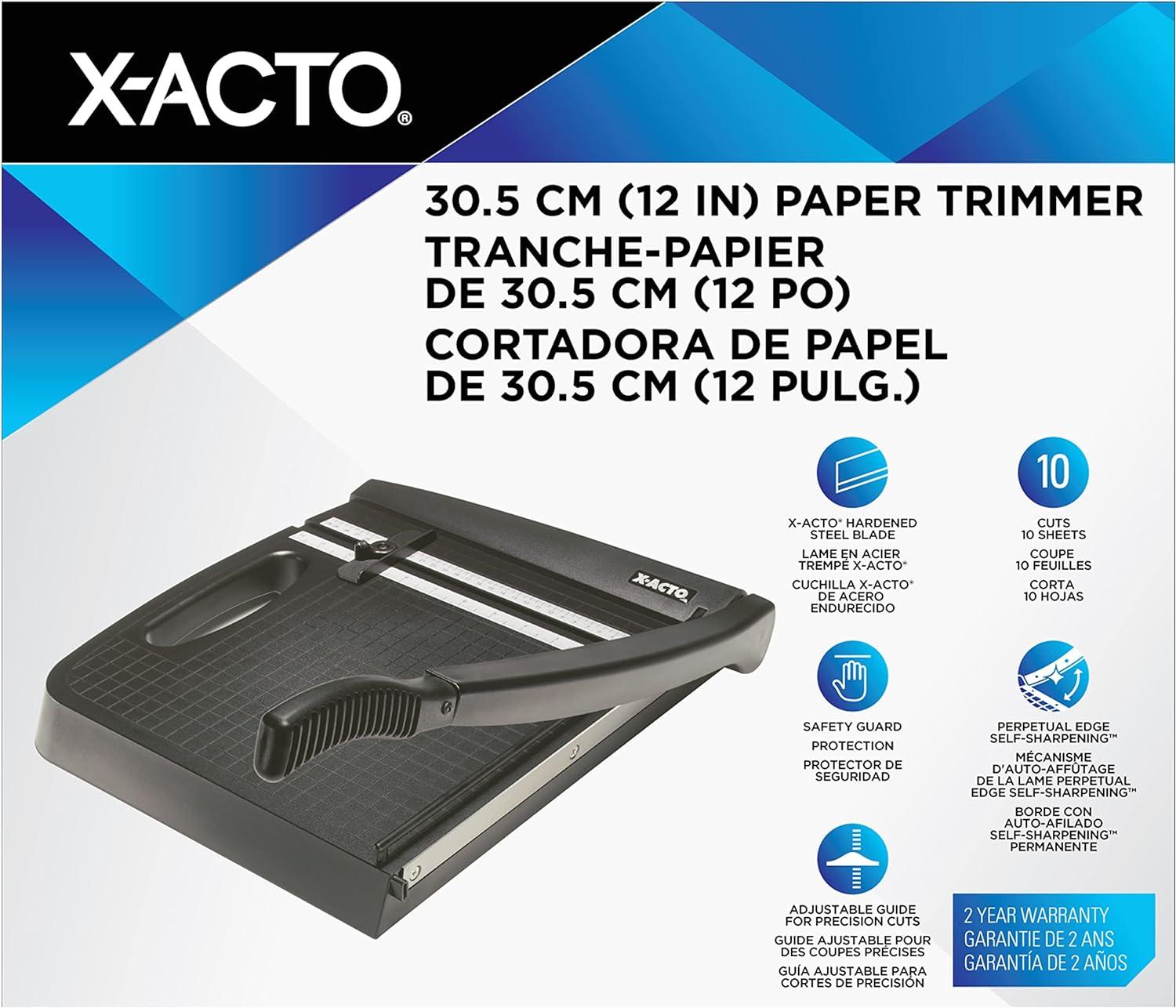 ELMERS X-Acto 12 Base Guillotine Style Plastic Paper Trimmer 10 Sheet ...