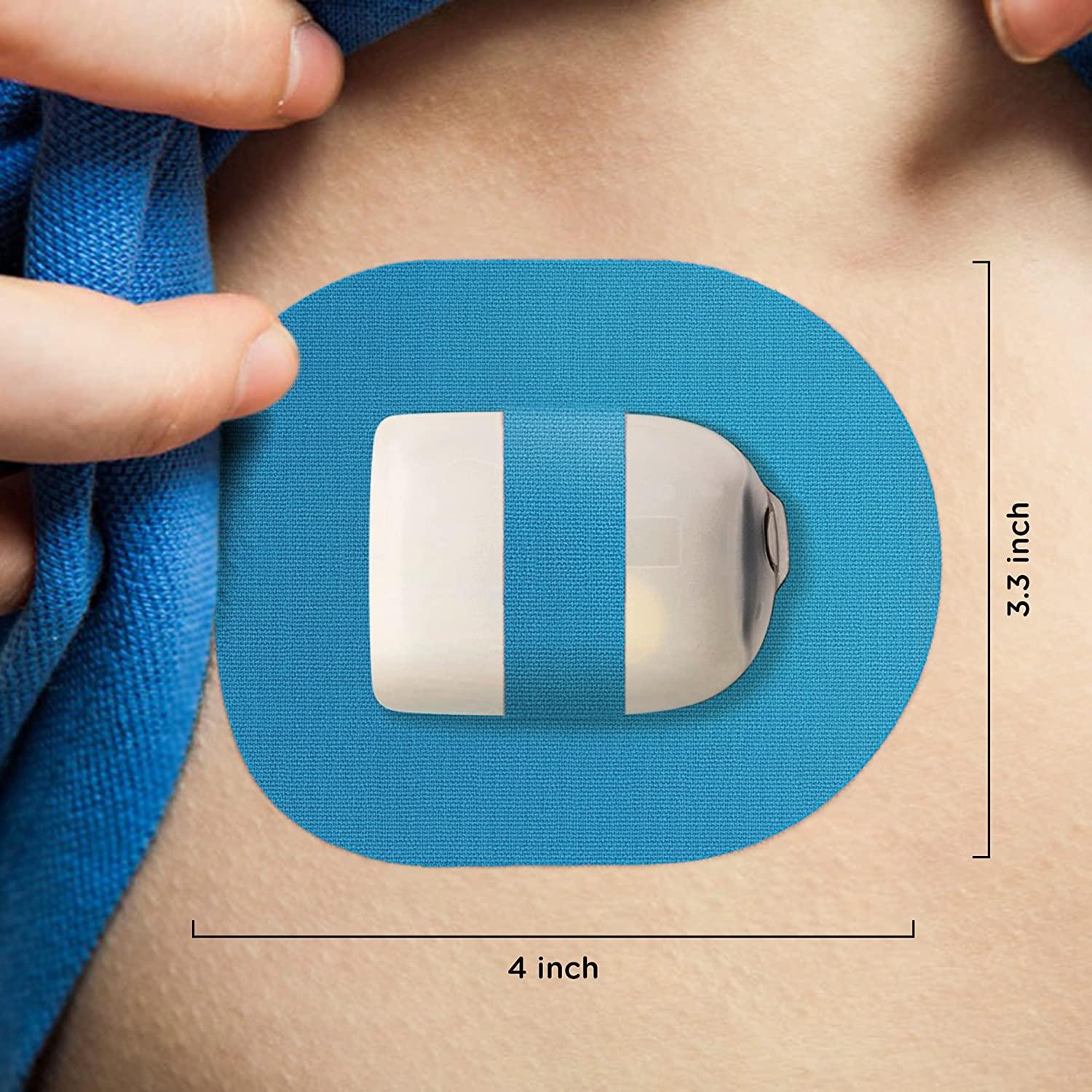 SIMPATCH Omnipod Adhesive Patch with Strap (25-Pack) - Blue Waterproof ...