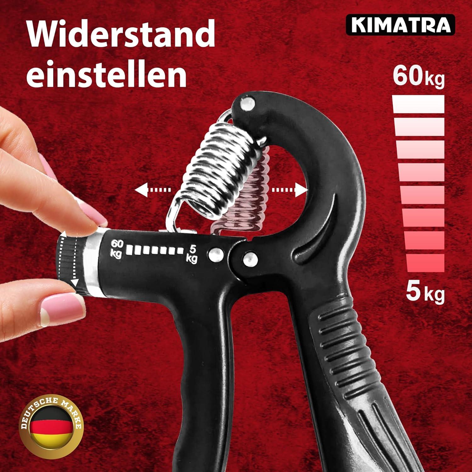 Kimatra 2-Part Handle Force Trainer Set | 5kg to 60kg | Finger Hand ...