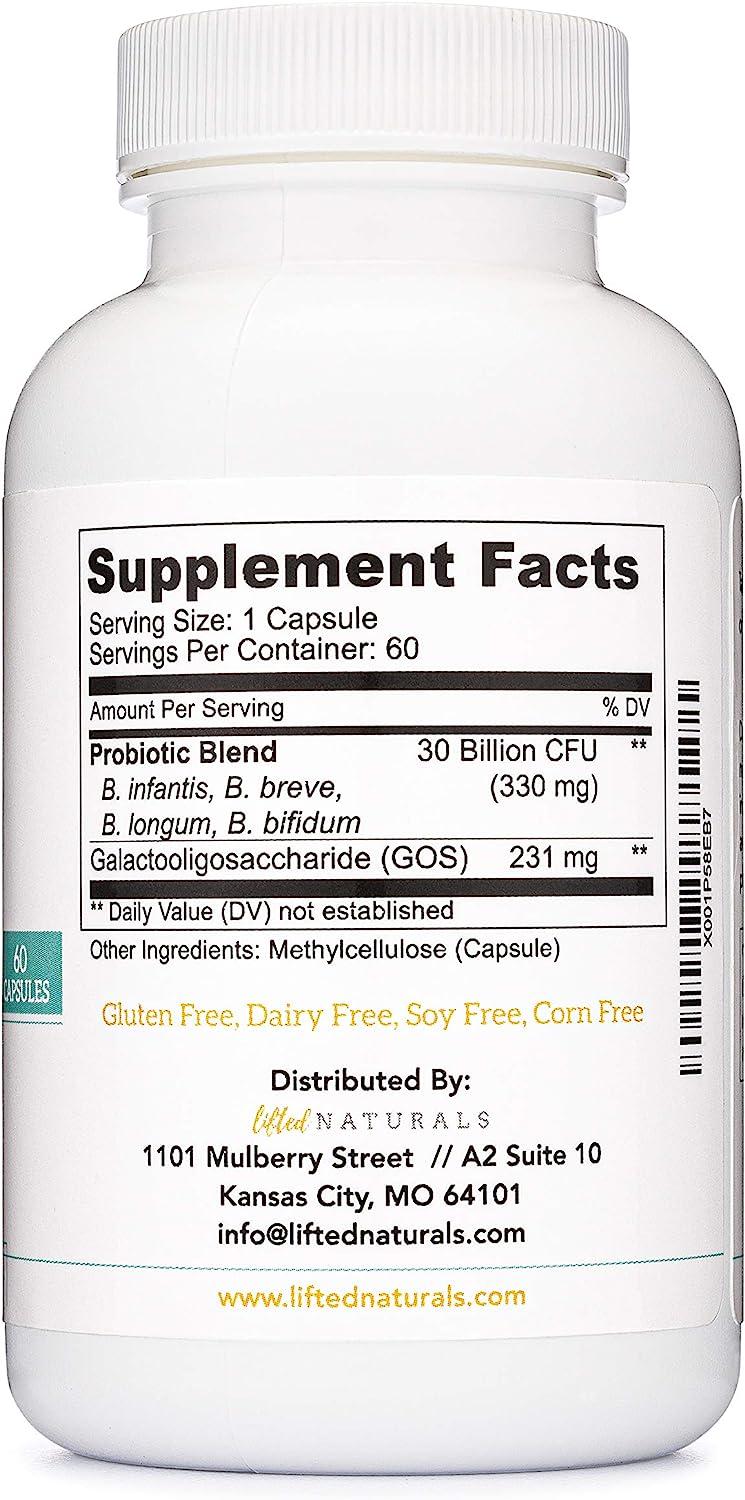 Probiotics 30 Billion CFU with Bifidus for Mood & Digestion Support ...