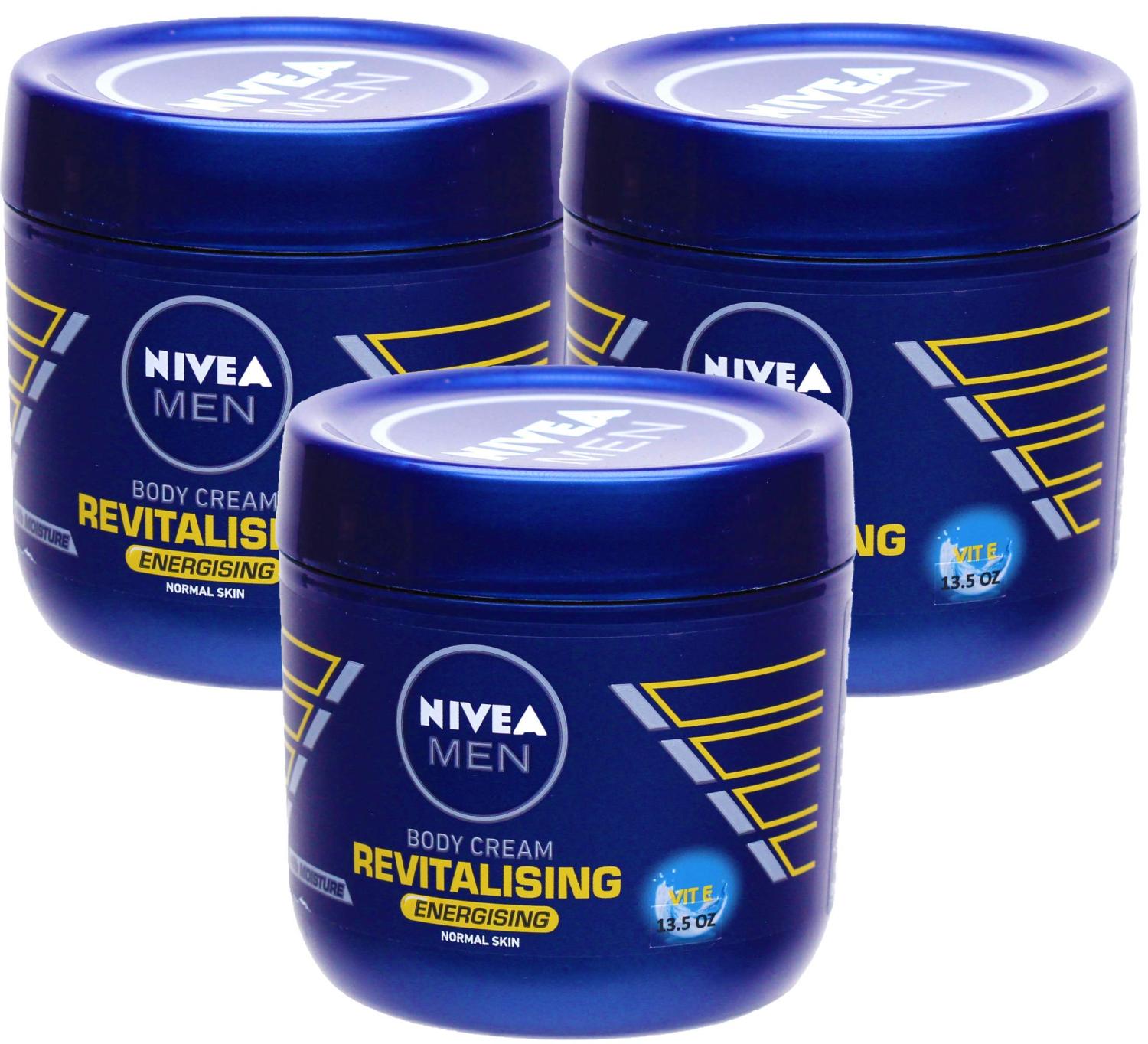 Nivea Men Revitalising Body Cream 3 Pack - 13.5 Fl Oz / 400mL | Buy Now ...