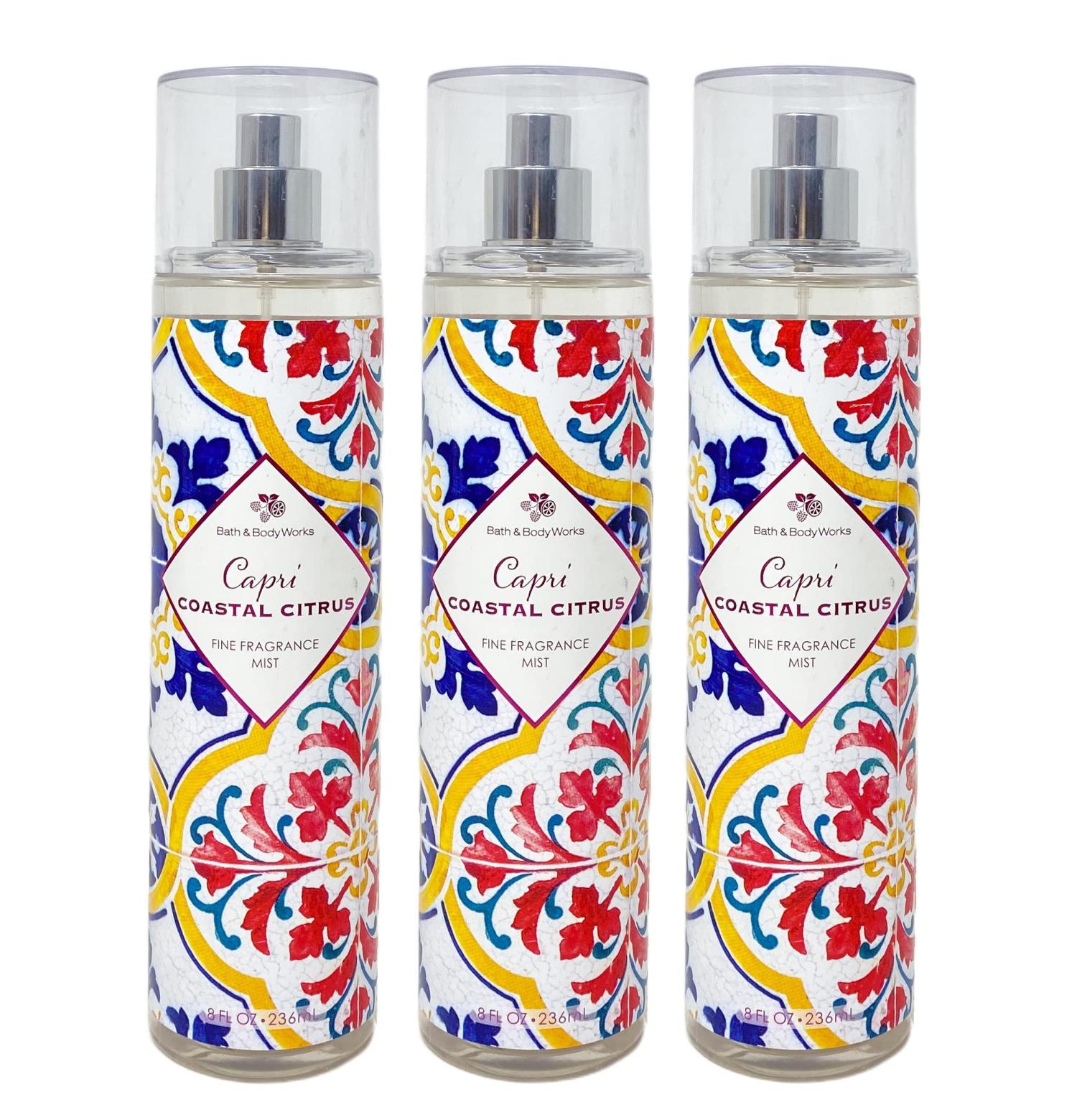 Bath & Body Works Capri Coastal Citrus Fine Fragrance Mist Trio Set ...