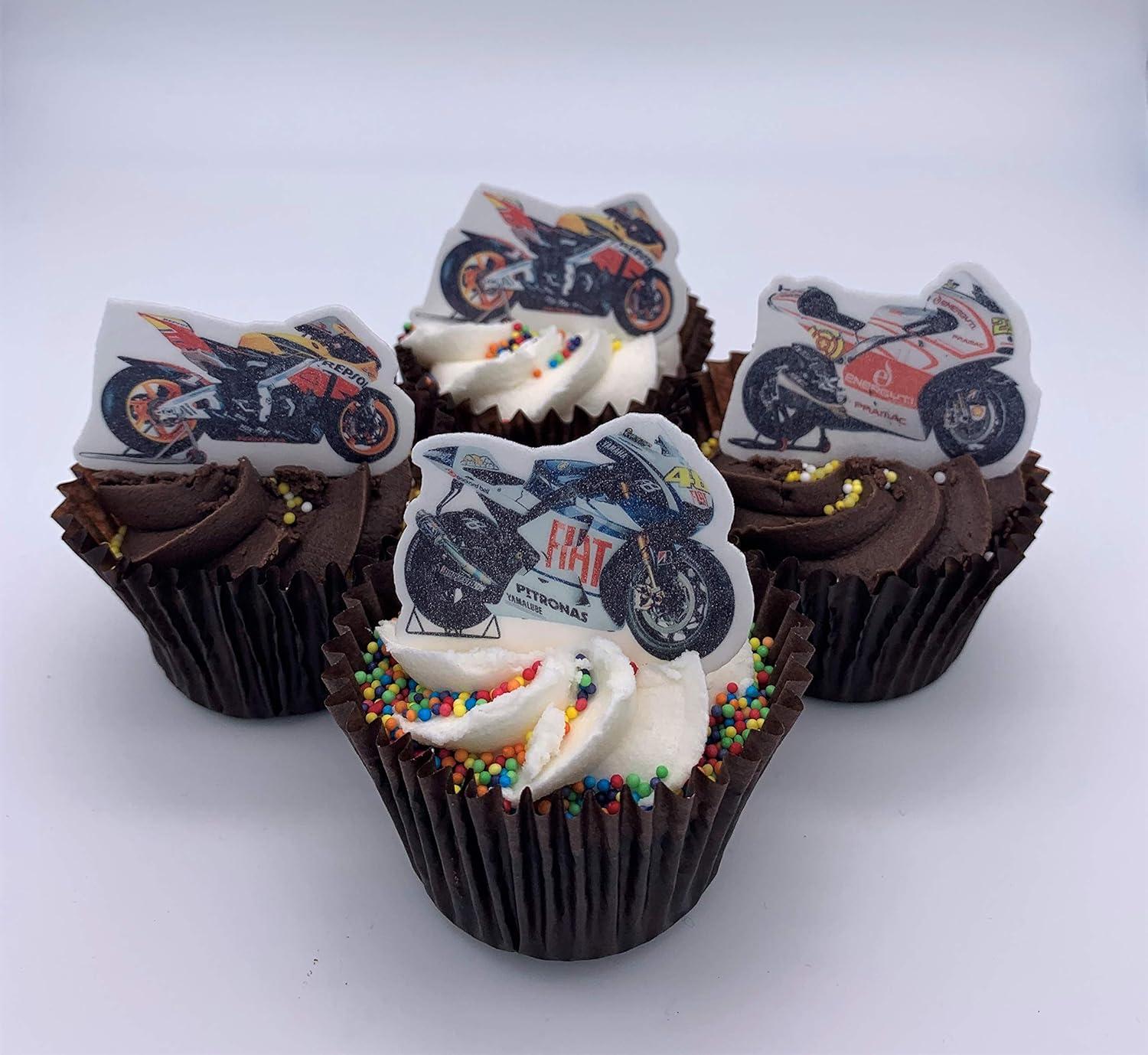 Shop Moto GP Motorcycles Edible Cupcake Toppers - Ducati Honda Yamaha ...