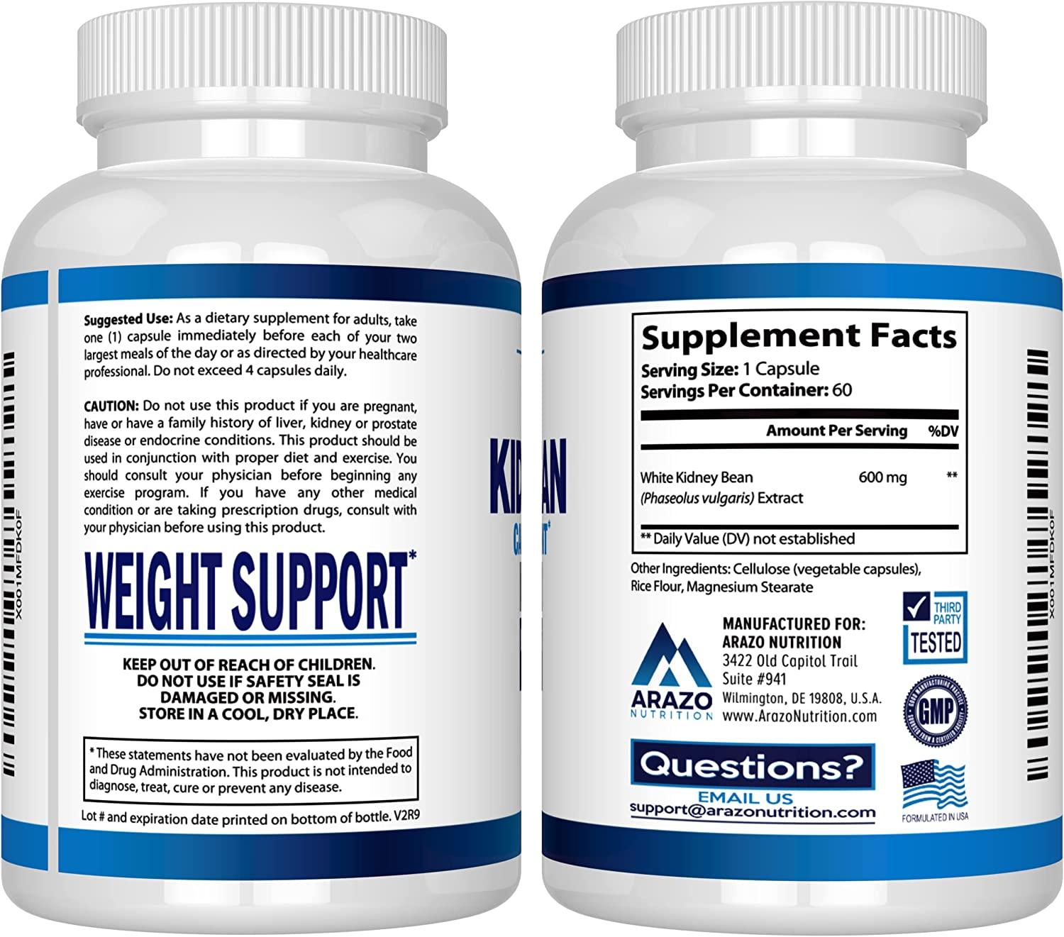 White Kidney Bean Extract - Pure Carb Blocker & Fat Absorber for Weight ...