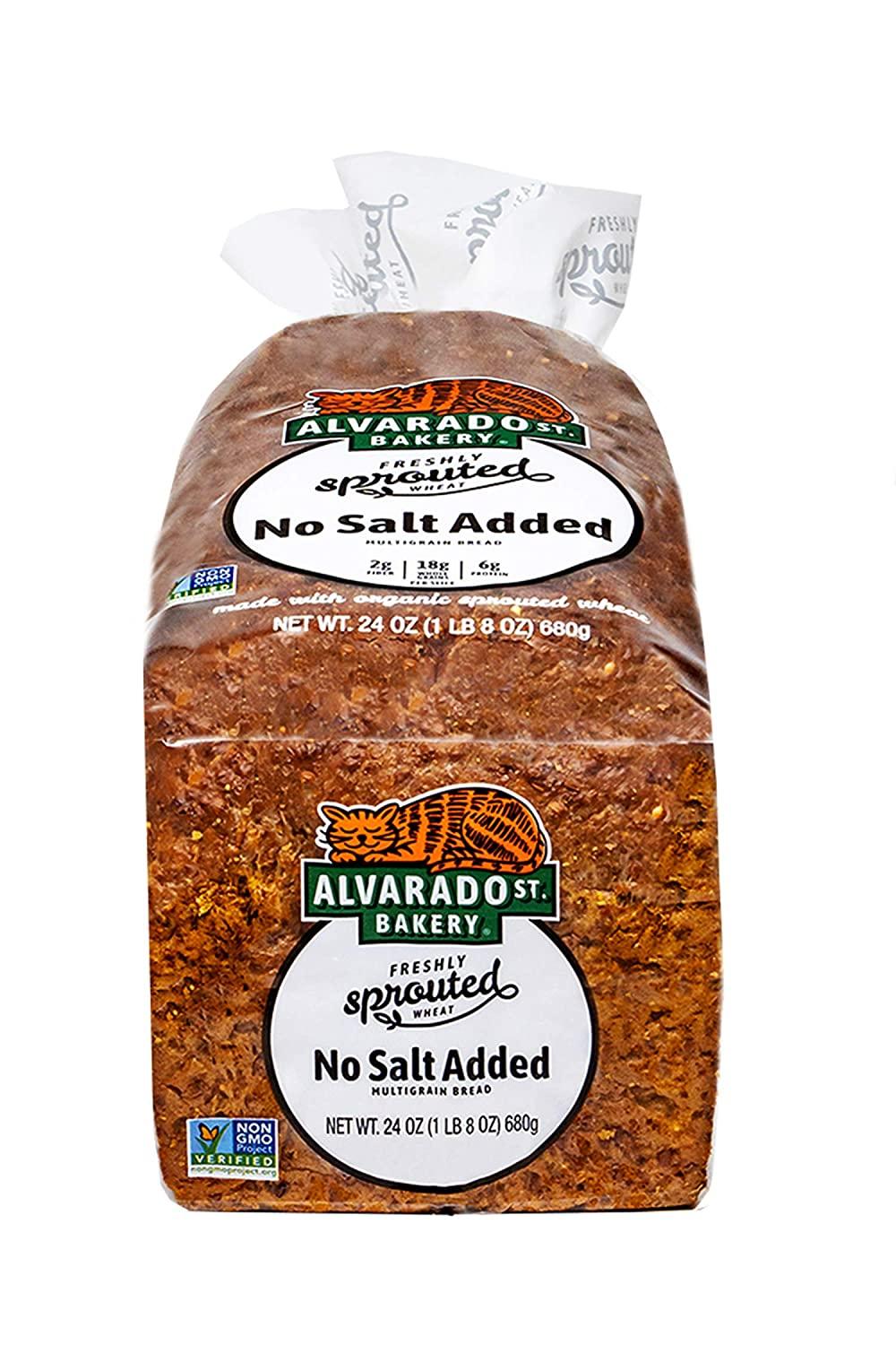 Alvarado Street Bakery Sprouted No Salt Added Bread - Multigrain Bread ...