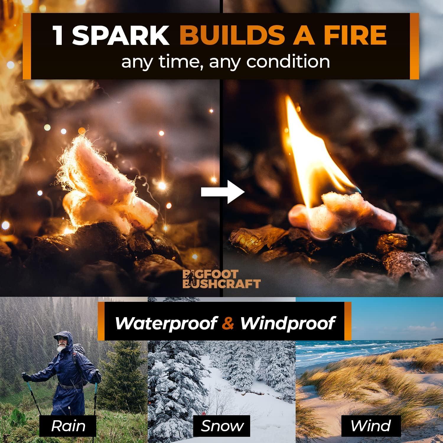 Non-Toxic Waterproof Fire Starters - 30 Pack | 5+ Minute Burn for ...
