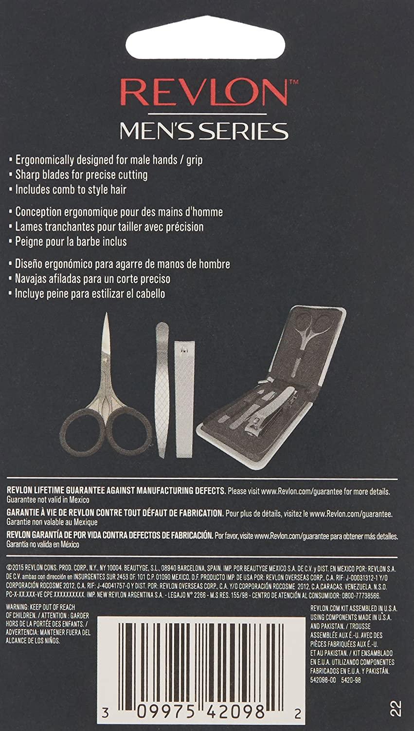 Revlon Men's Series Facial Hair Kit - Stainless Steel Scissors and Comb ...