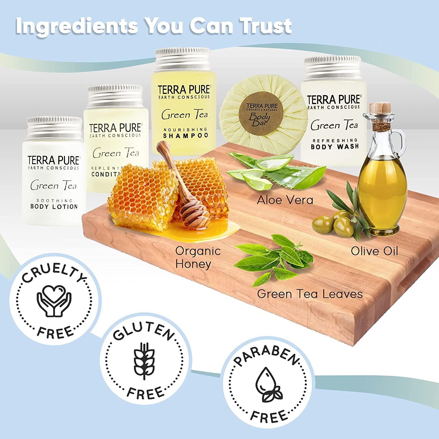 Hotel Amenities Bulk Set - Terra Pure Soaps & Toiletries | 1oz Shampoo ...