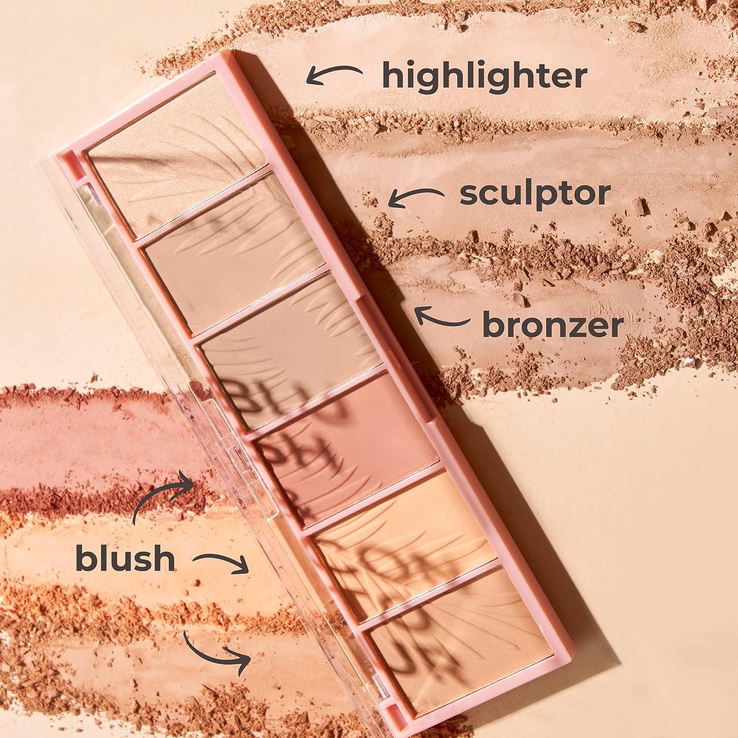 LAMEL Six Colors Blush Contour & Highlighter Face Palette - 03 | All-in ...