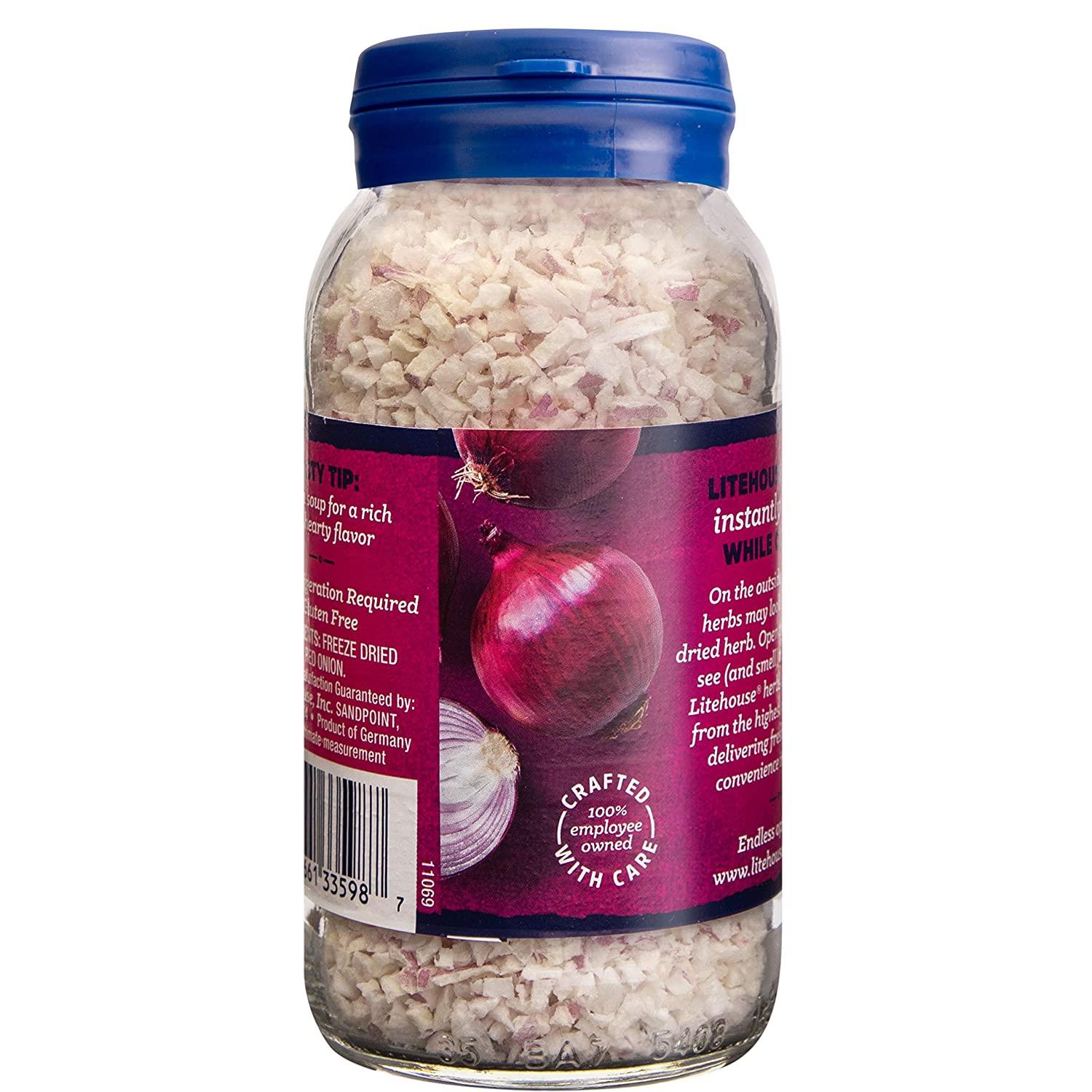 Litehouse Freeze Dried Red Onion 0.60 Ounce 2-Pack 0.6 Ounce (Pack of 2 ...