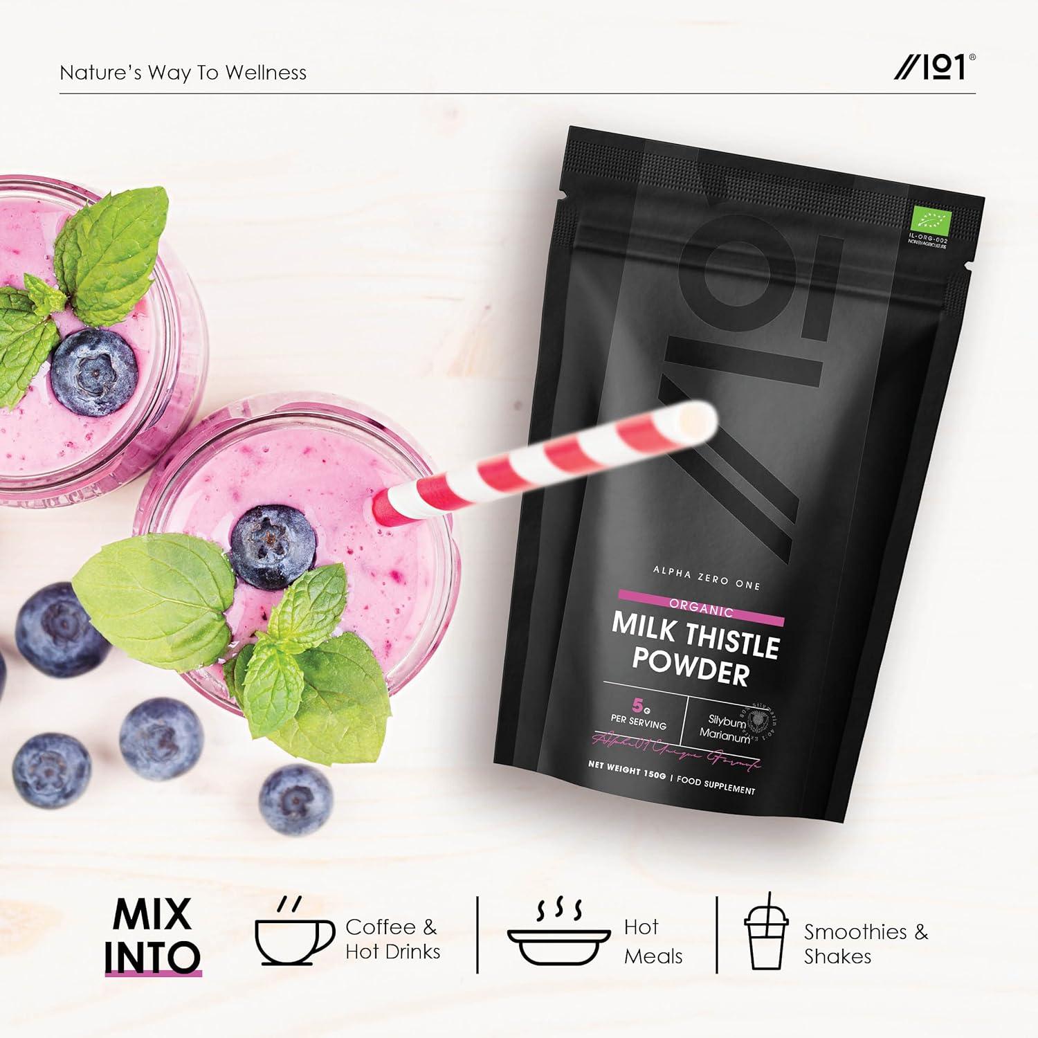 Organic Milk Thistle Powder 150g - Cleansing Silymarin Source - Cold ...