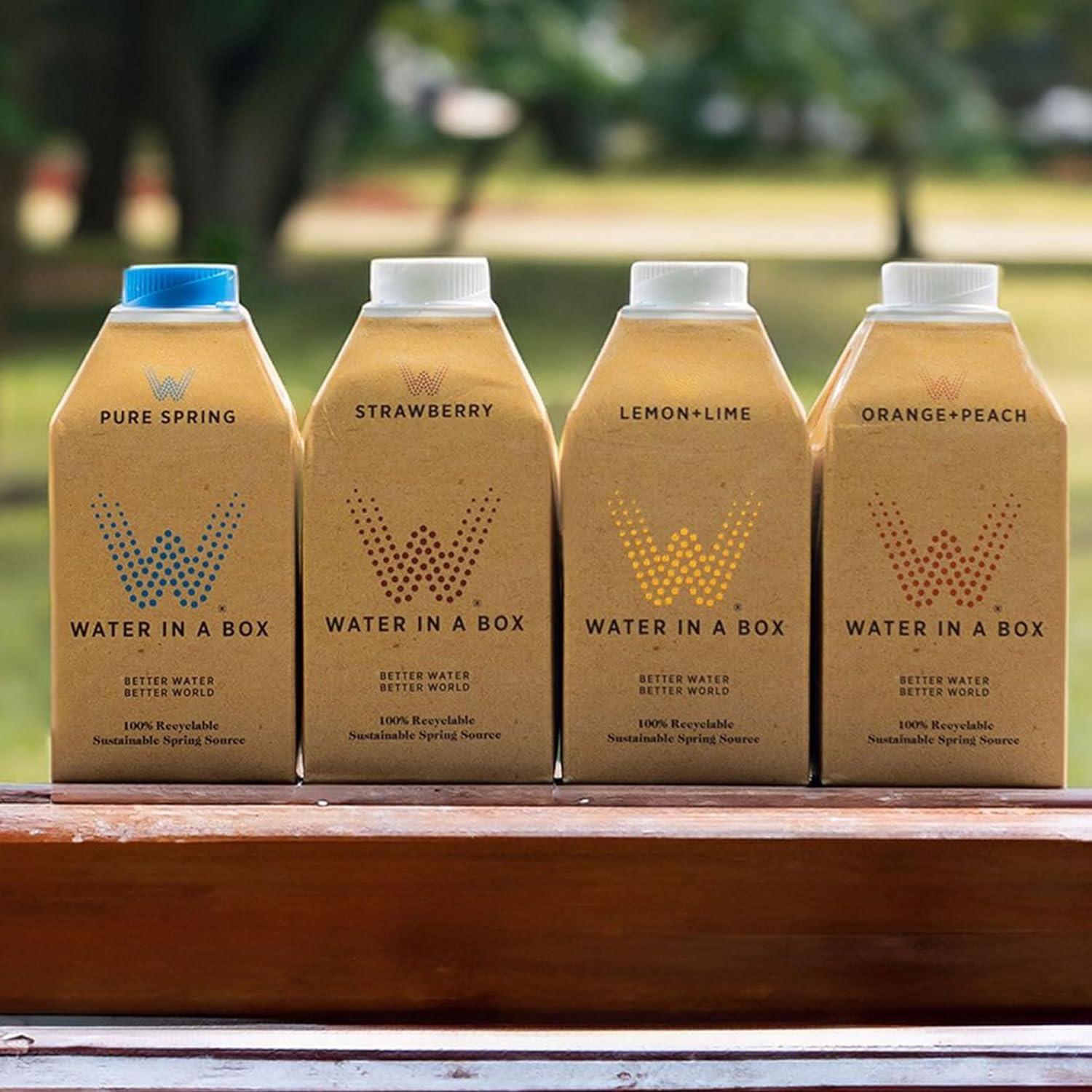 Water in a Box Flavoured Pure Spring Water 12 x 500ml Cartons | 100% ...