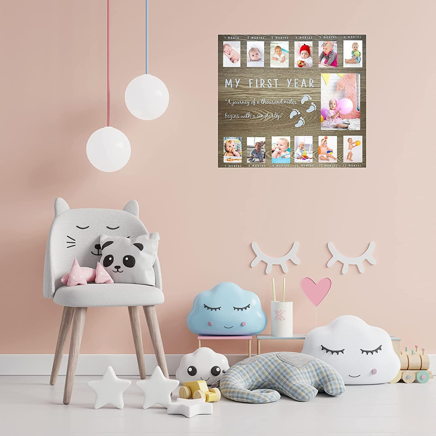 Baby's First Year Picture Frame - 12 Month Milestone Wall Collage ...