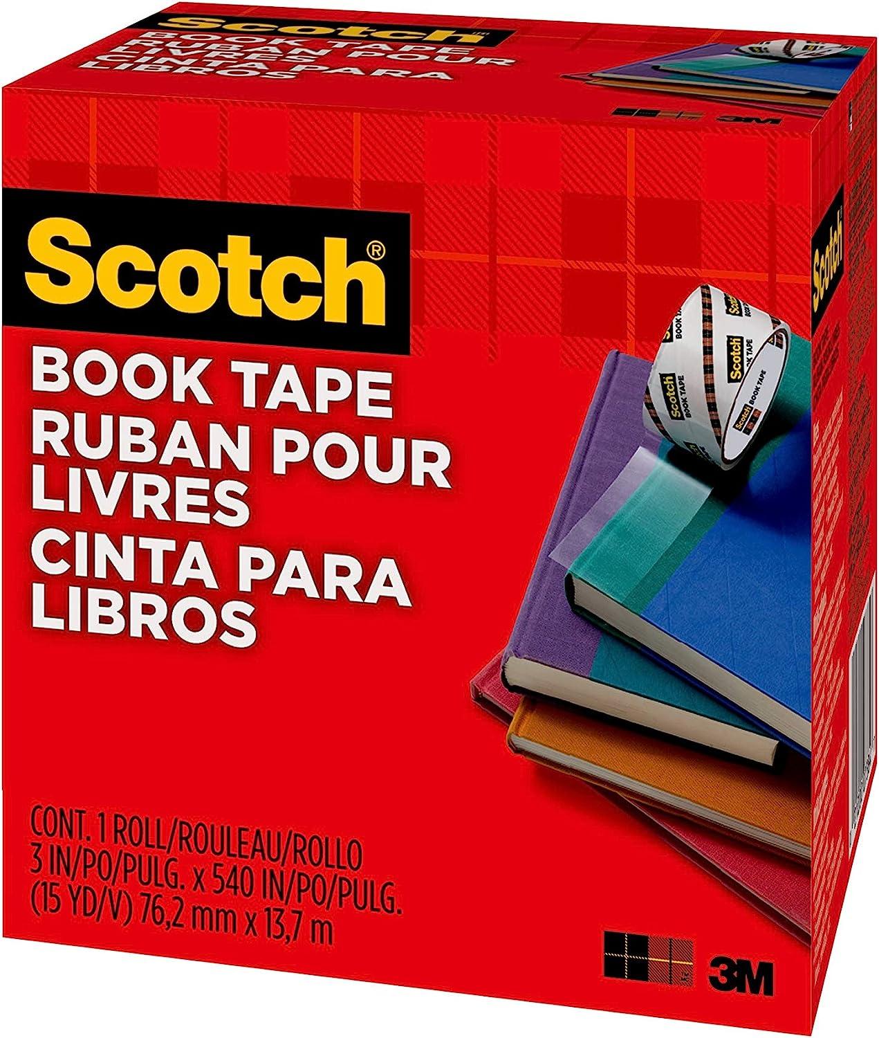 Scotch Book Tape 3 in x 540 in Excellent for Repairing Reinforcing ...