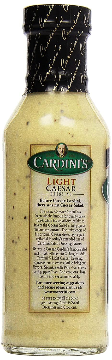 Cardini's Lite Caesar Dressing 12 oz - Delicious and Low-Calorie Salad ...