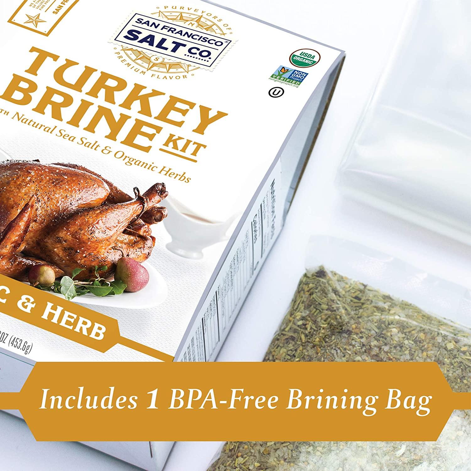 Organic Turkey Brine Kit - 16 oz. Garlic & Herb | San Francisco Salt Co ...