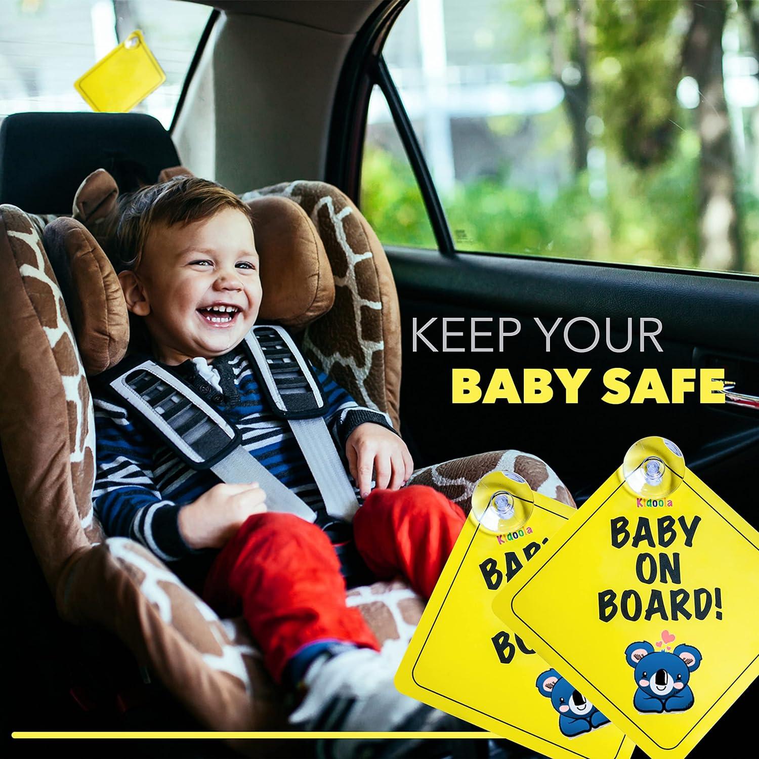 Kidoola 2pcs Baby on Board Car Safety Signs with Suction Cups - Koala ...