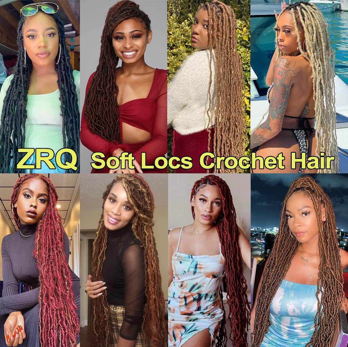 ZRQ 6 Packs 30-Inch Faux Locs Crochet Braids - Ginger Soft Locs ...