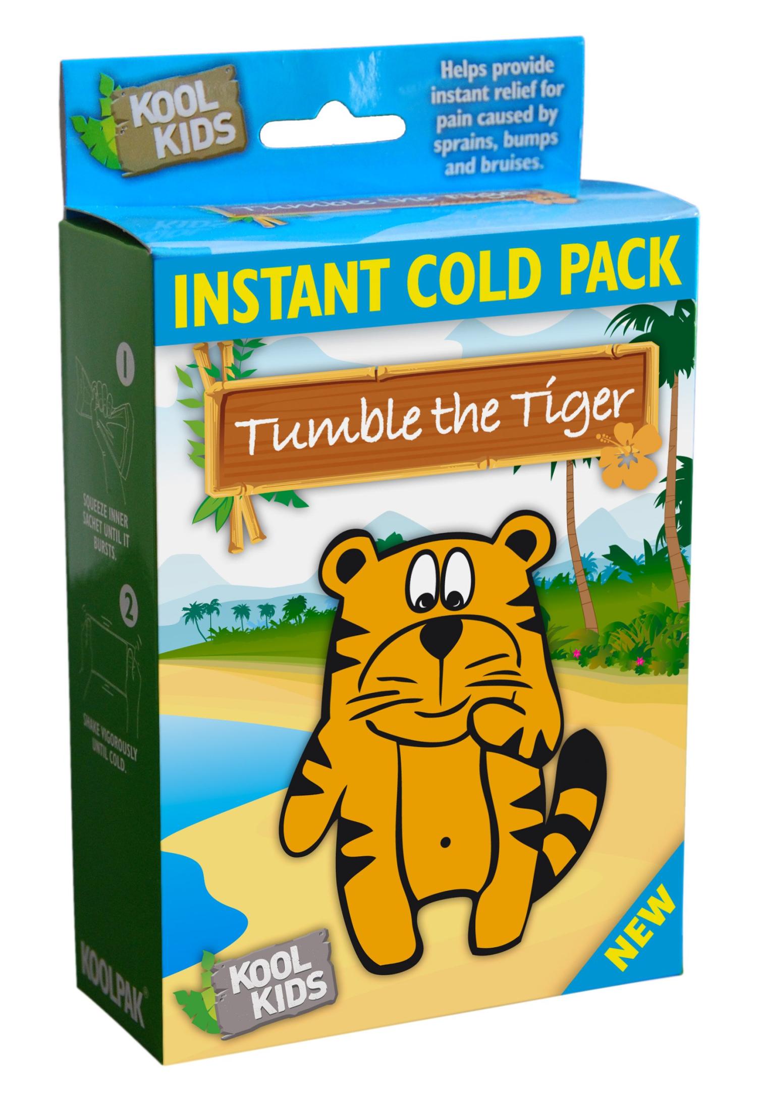 Koolpak Tumble The Tiger Instant Cold Twin Pack Black 2 Count (Pack of ...