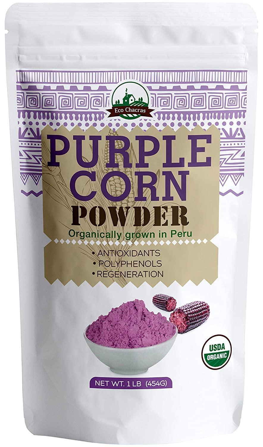 Eco Chacras Organic Purple Corn Powder Flour from Peru - 1 lb | Vegan ...