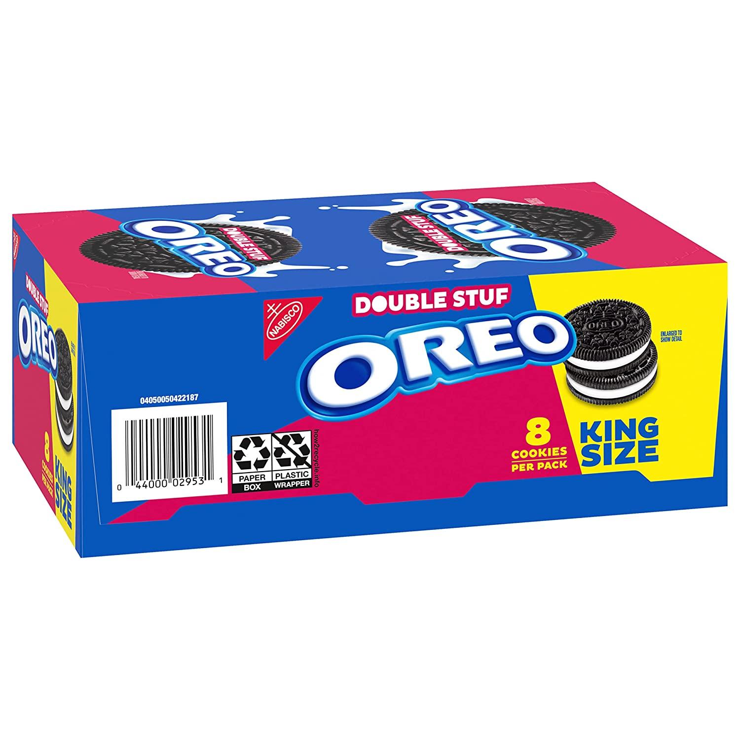 OREO Double Stuf Chocolate Sandwich Cookies 10 King Size Packs - Original Flavor 4.1oz/Pack ...