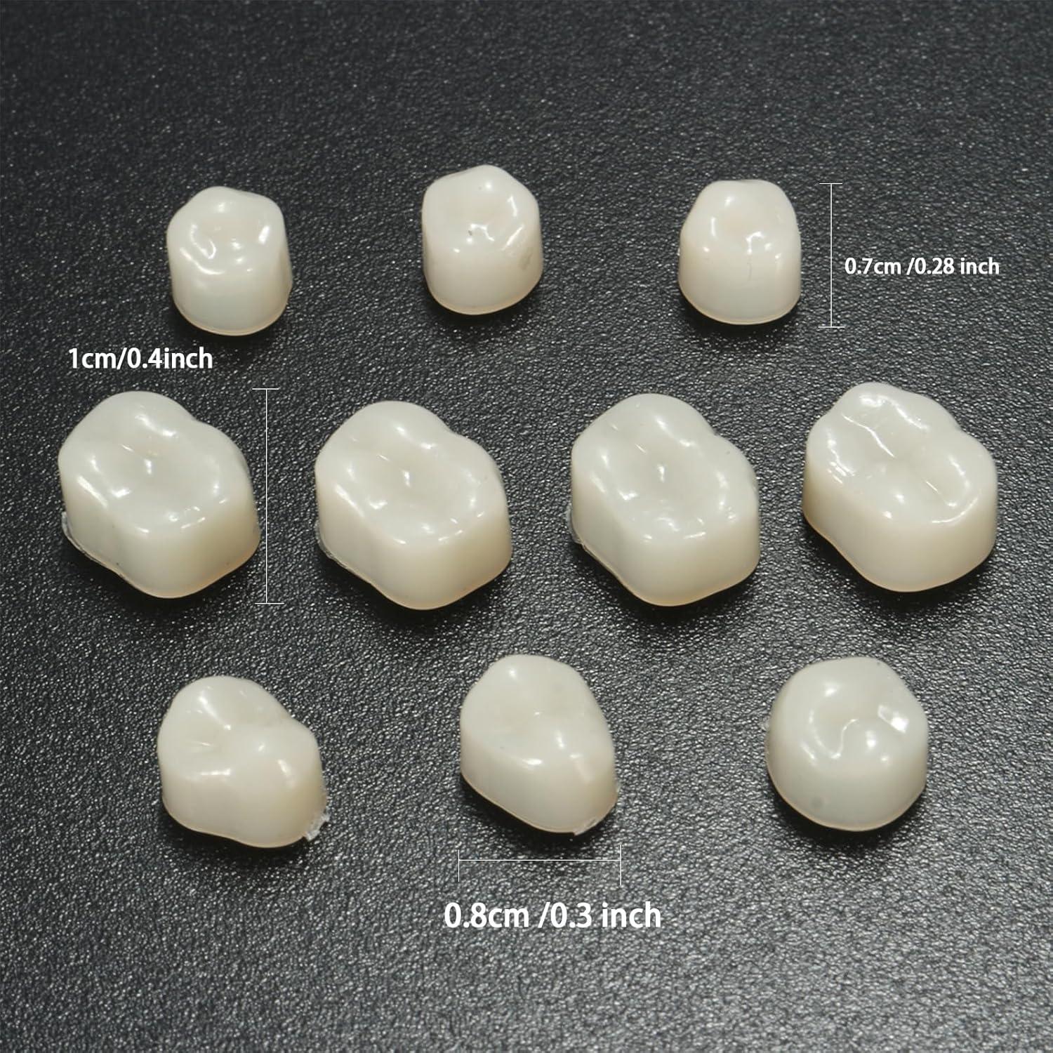 Temporary Fake Tooth Cap Crown Veneers - 120 Pieces Anterior & Molar ...