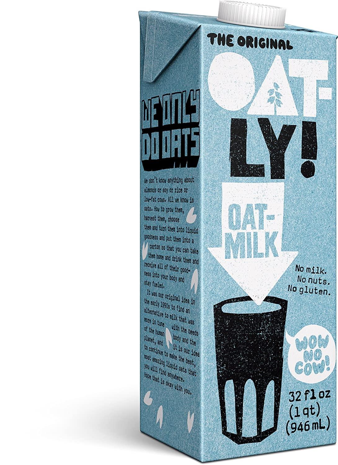 Oatly Oat Milk Original 32 oz Pack of 6 - Gluten Free, Dairy Free ...