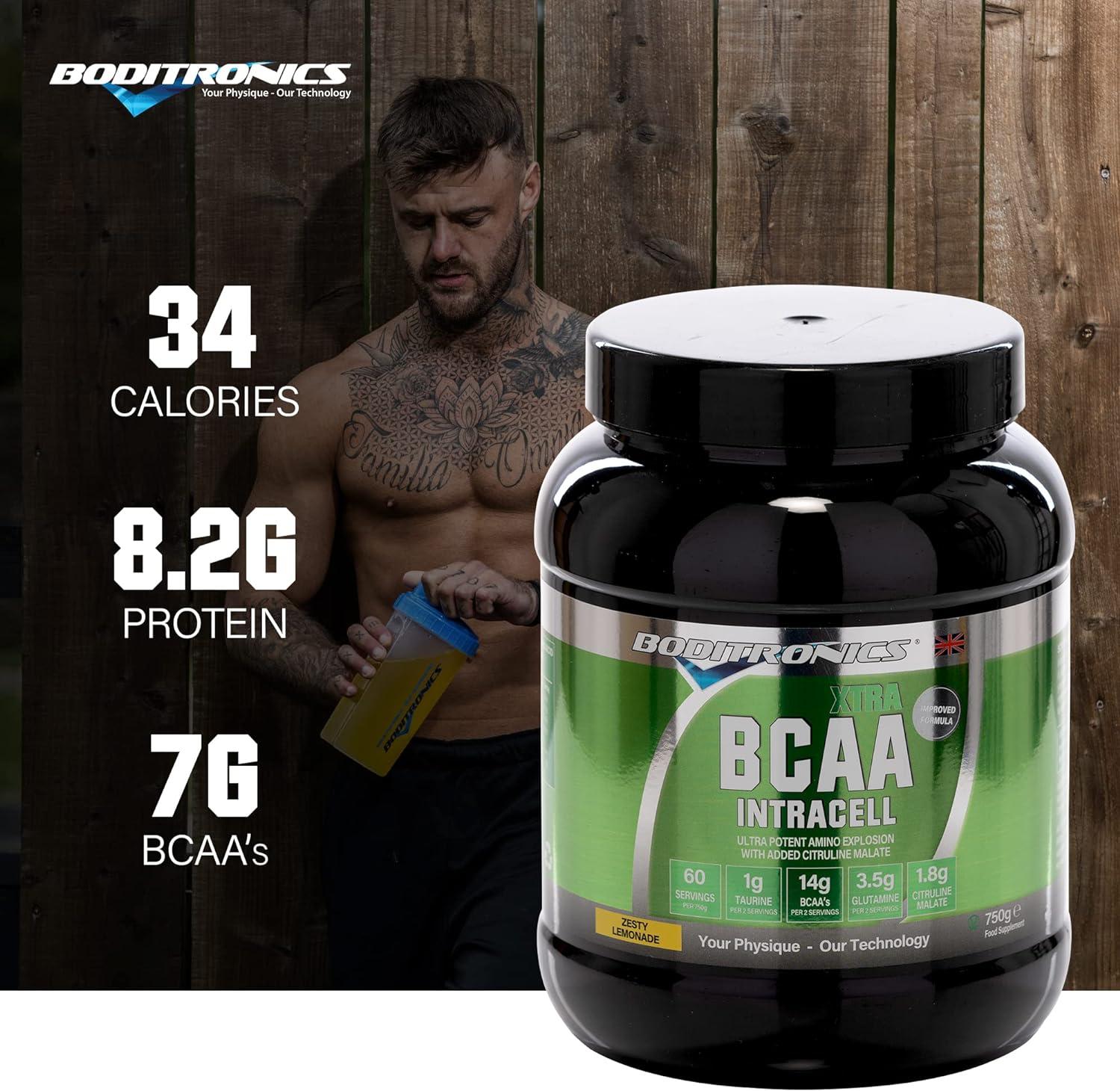 Boditronics BCAA Intracell Xtra Intra Workout Powder Branched Chain ...