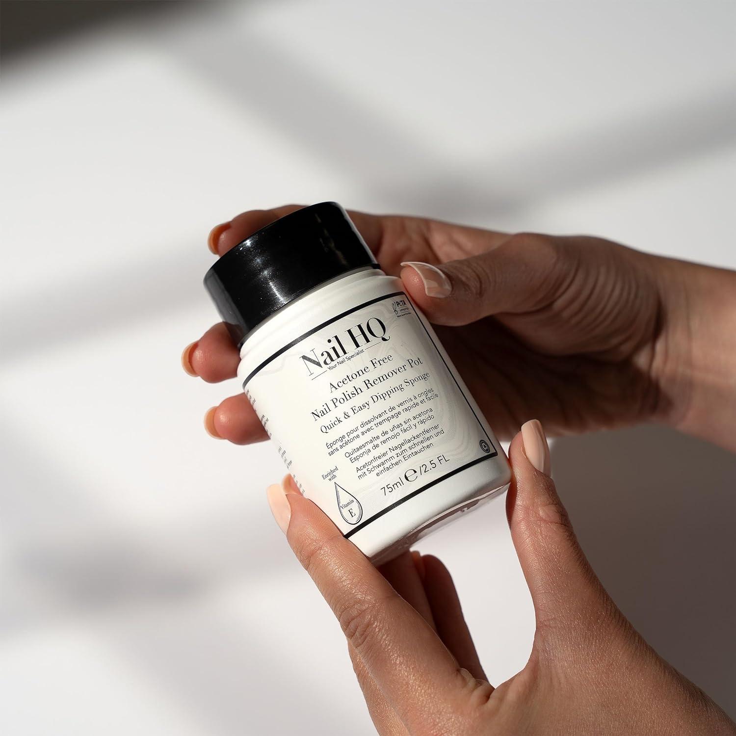 Nail HQ Acetone-Free Nail Polish Remover Sponge - 75ml | Gentle Formula ...