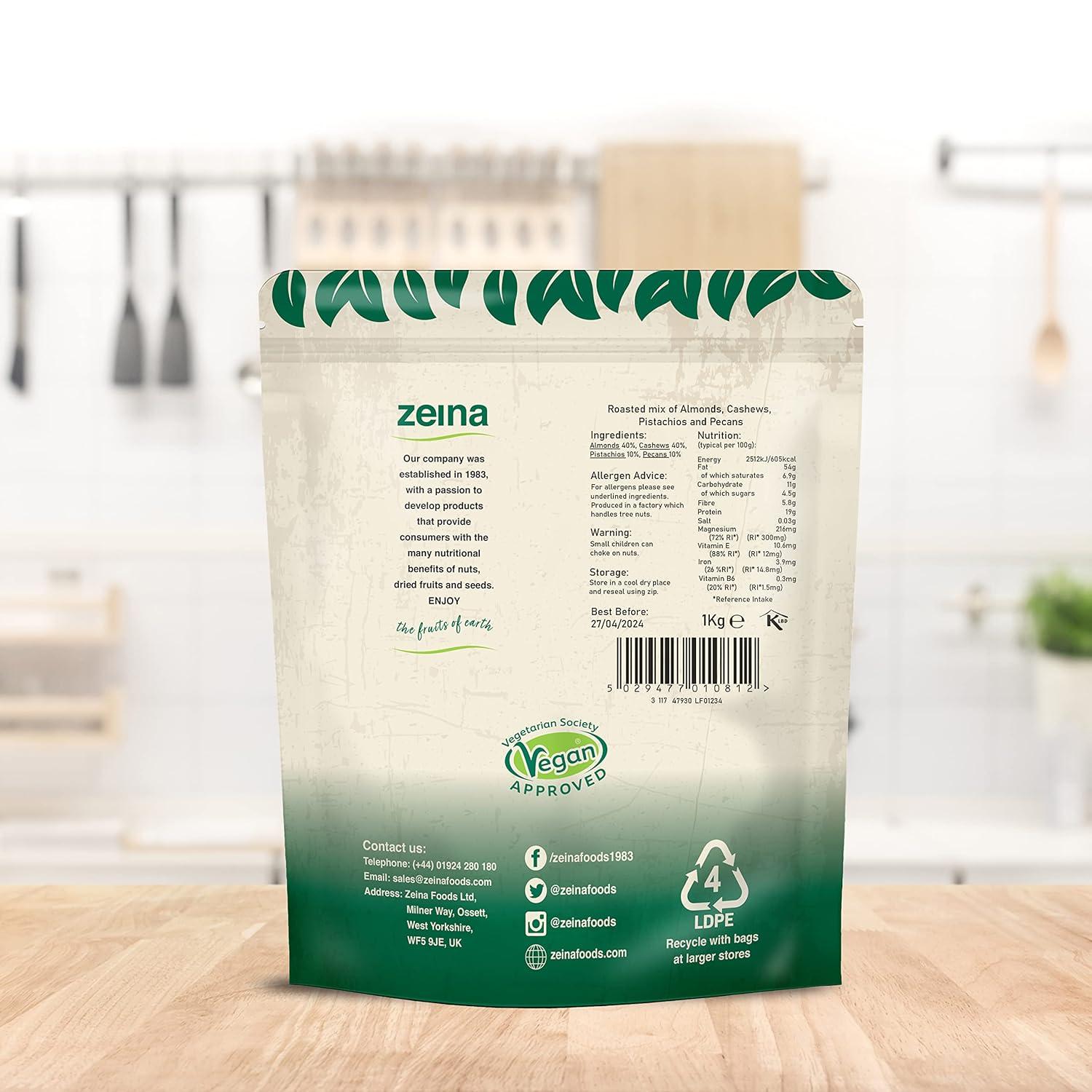 Zeina Premium Roasted Mixed Nuts (1Kg) - Healthy Protein Snack with ...