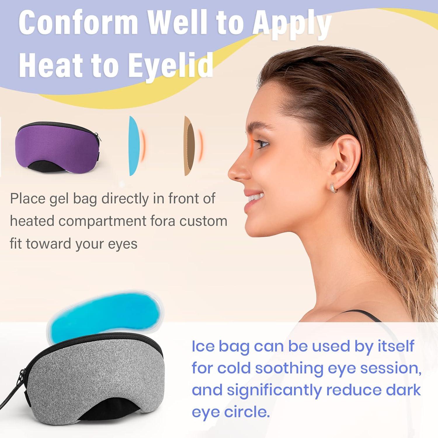 Flyangle Heated Eye Mask - Electric Hot/Cold USB Compress for Dry Eyes ...