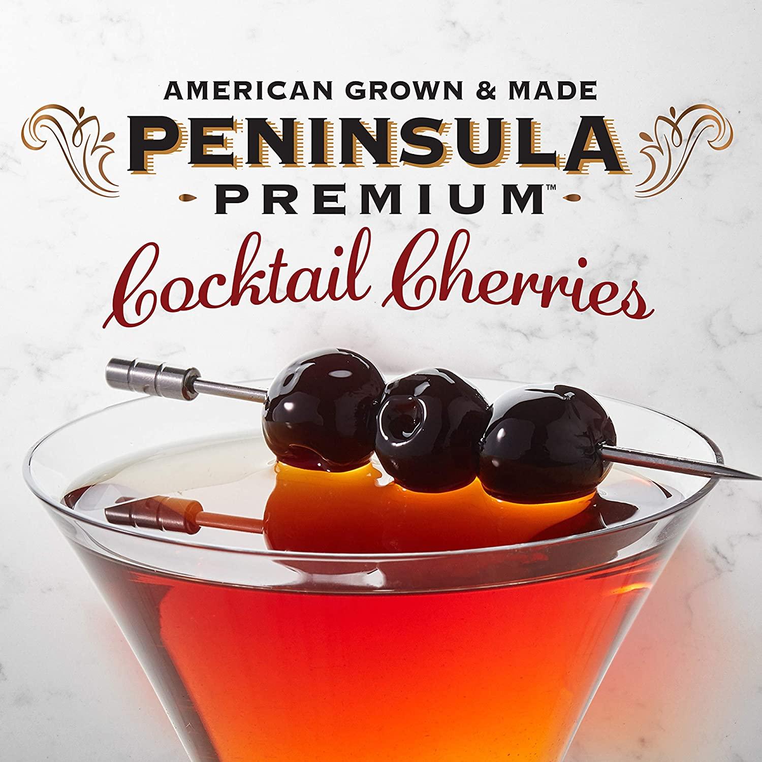 Peninsula Premium Cocktail Cherries - Award-Winning Deep Burgundy-Red ...