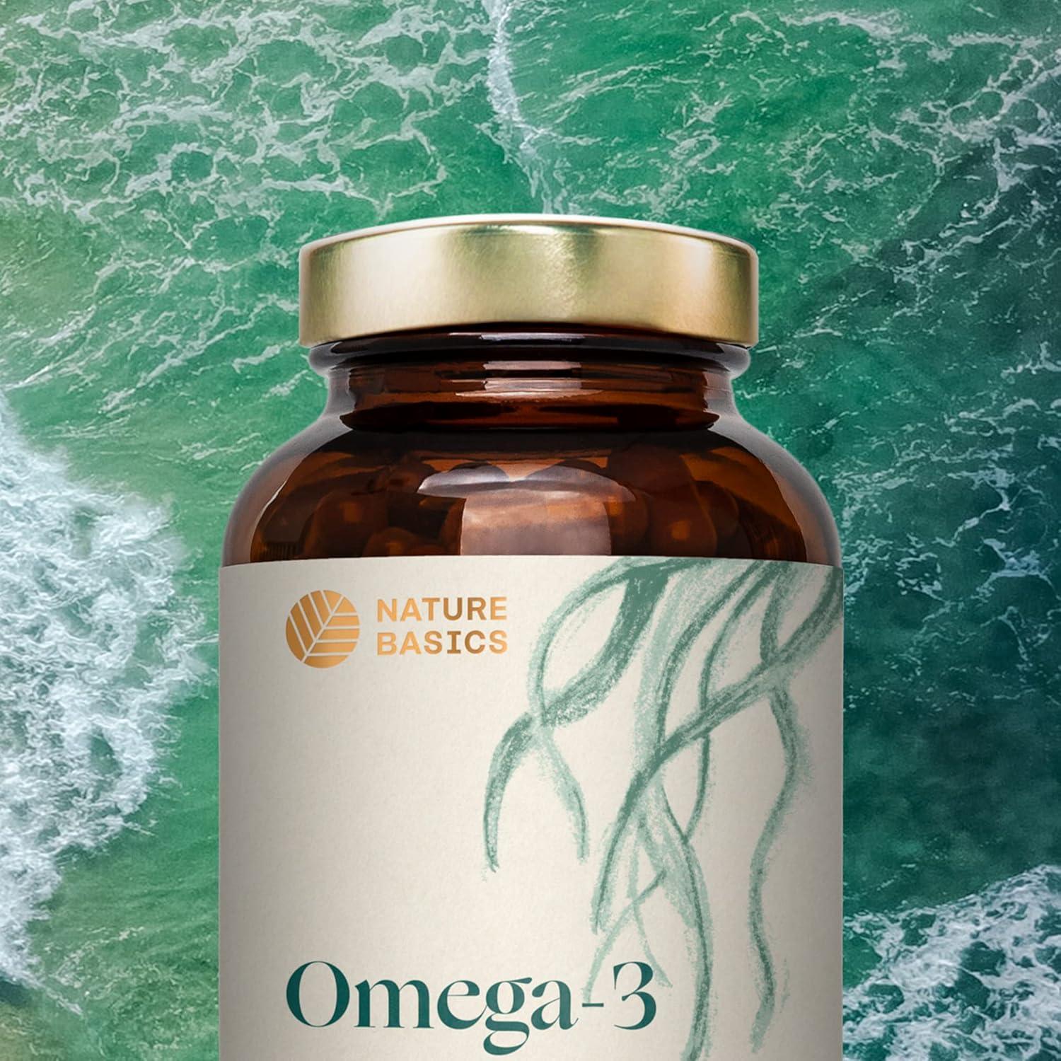 Veganes Omega 3 Algen l - 120 Hochdosierte Kapseln f r Gehirn Augen & Herz | 4 Monate Unterst ...