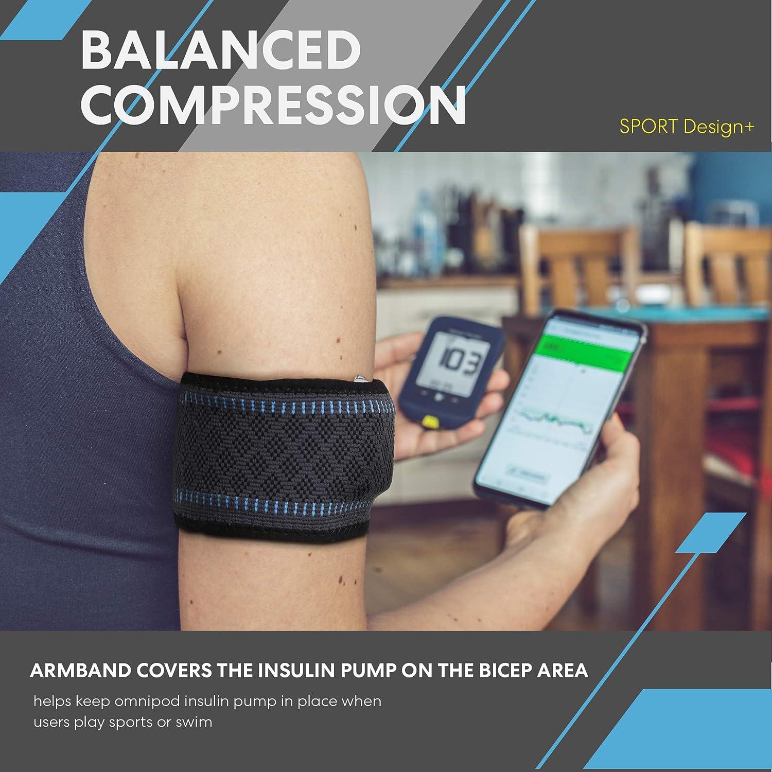 Diabetes Arm Band For Insulin Pod Monitoring Systems Omnipod Dexcom Freestyle Libre Protects