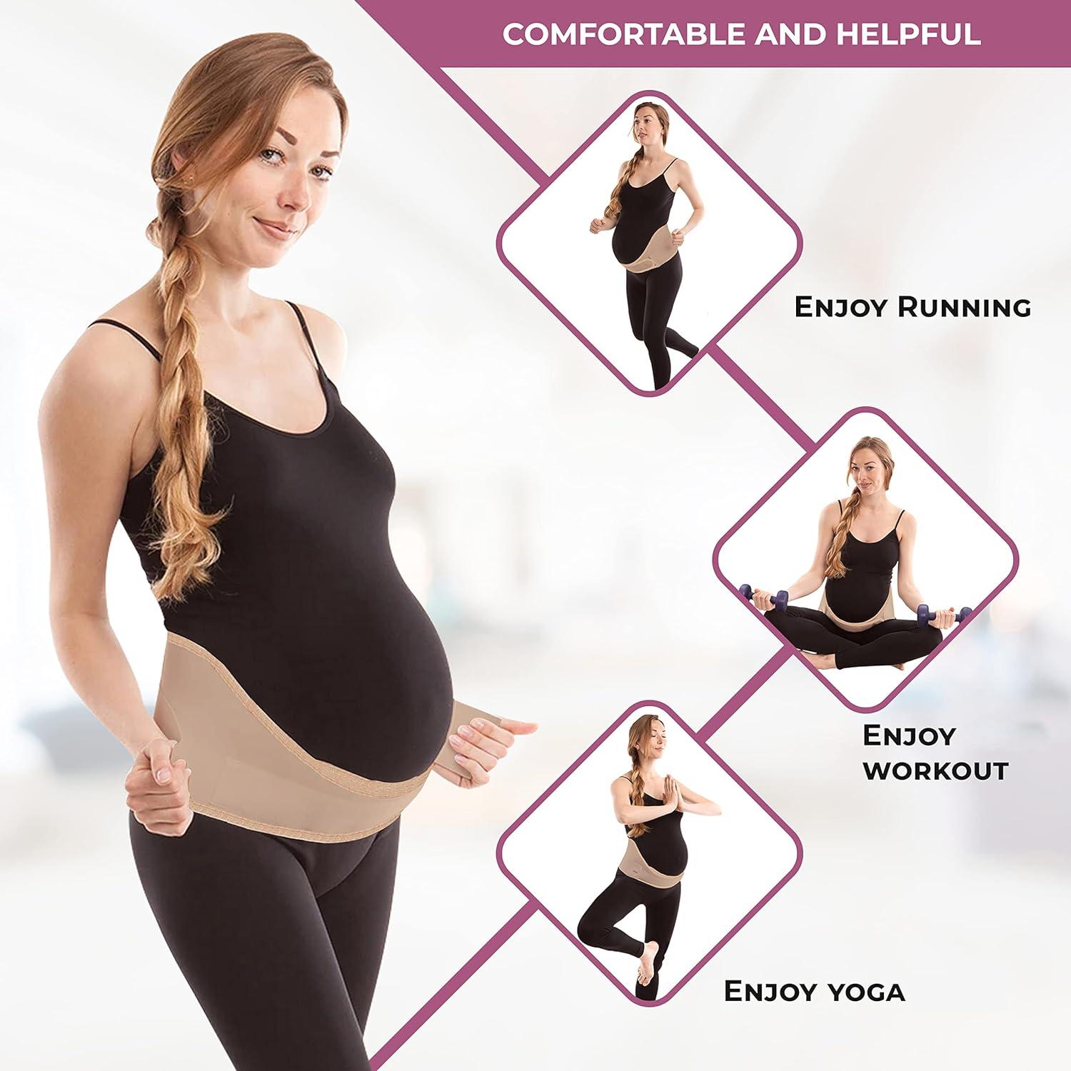 GABRIALLA Elastic Pregnancy Belly Band - Baby Safe Design, Adjustable ...