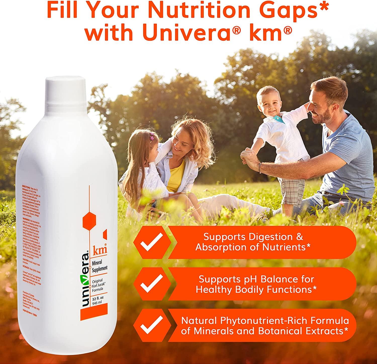 Univera KM Mineral Supplement - 32 fl oz (1PK) | Original Karl Jurak Formula | Rich in Potassium ...