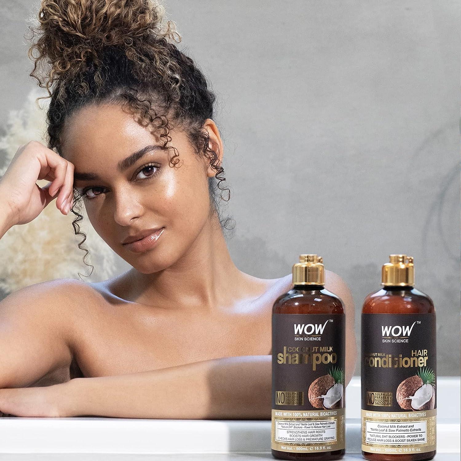 WOW Coconut Milk Shampoo and Conditioner Set - Paraben & Sulfate Free ...