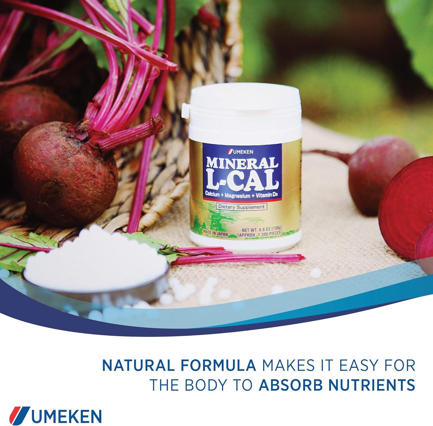 Umeken Mineral L-Cal Supplement 130g - 2 Month Supply Enriched with ...