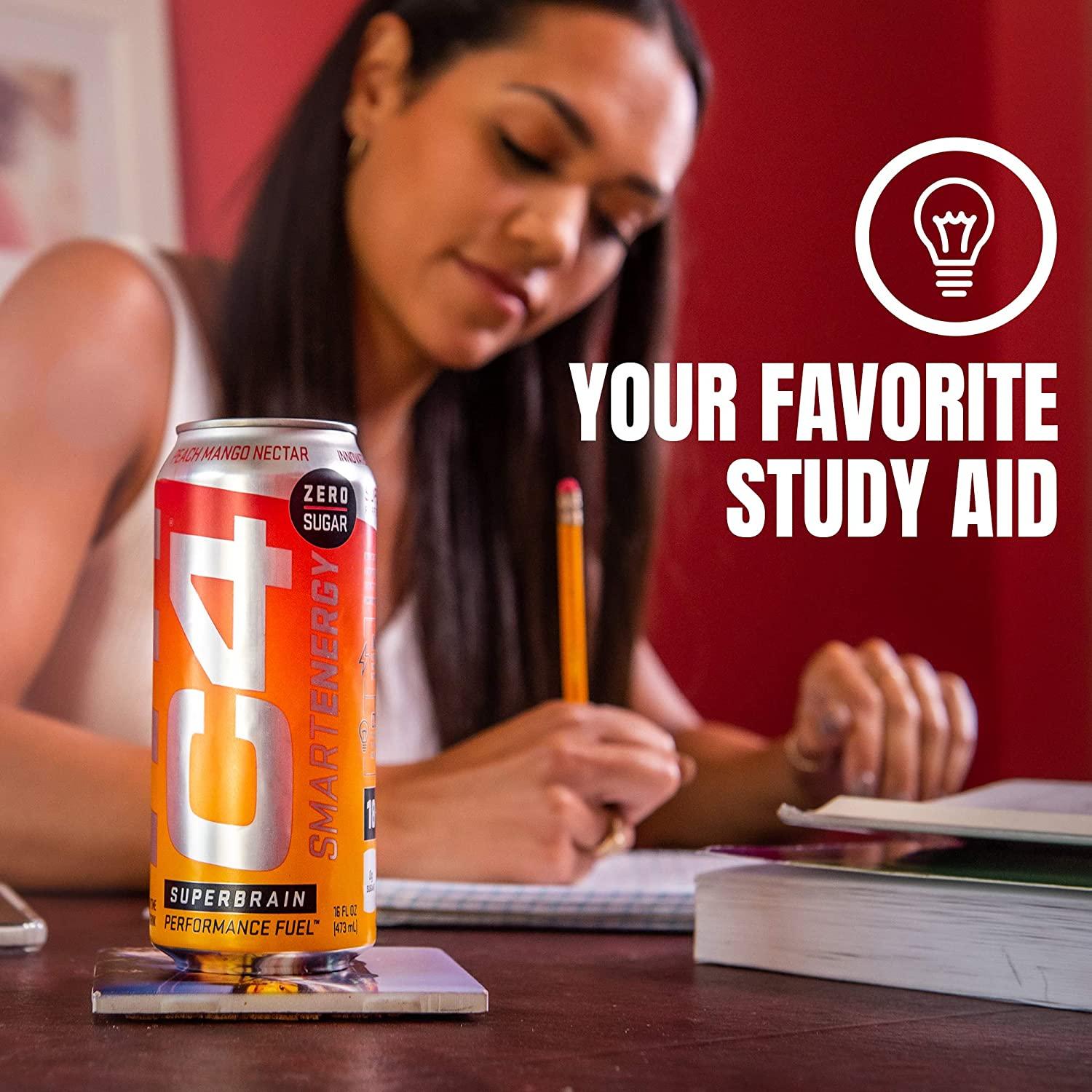 C4 Smart Energy Drink - Sugar Free Performance Fuel & Nootropic Brain ...